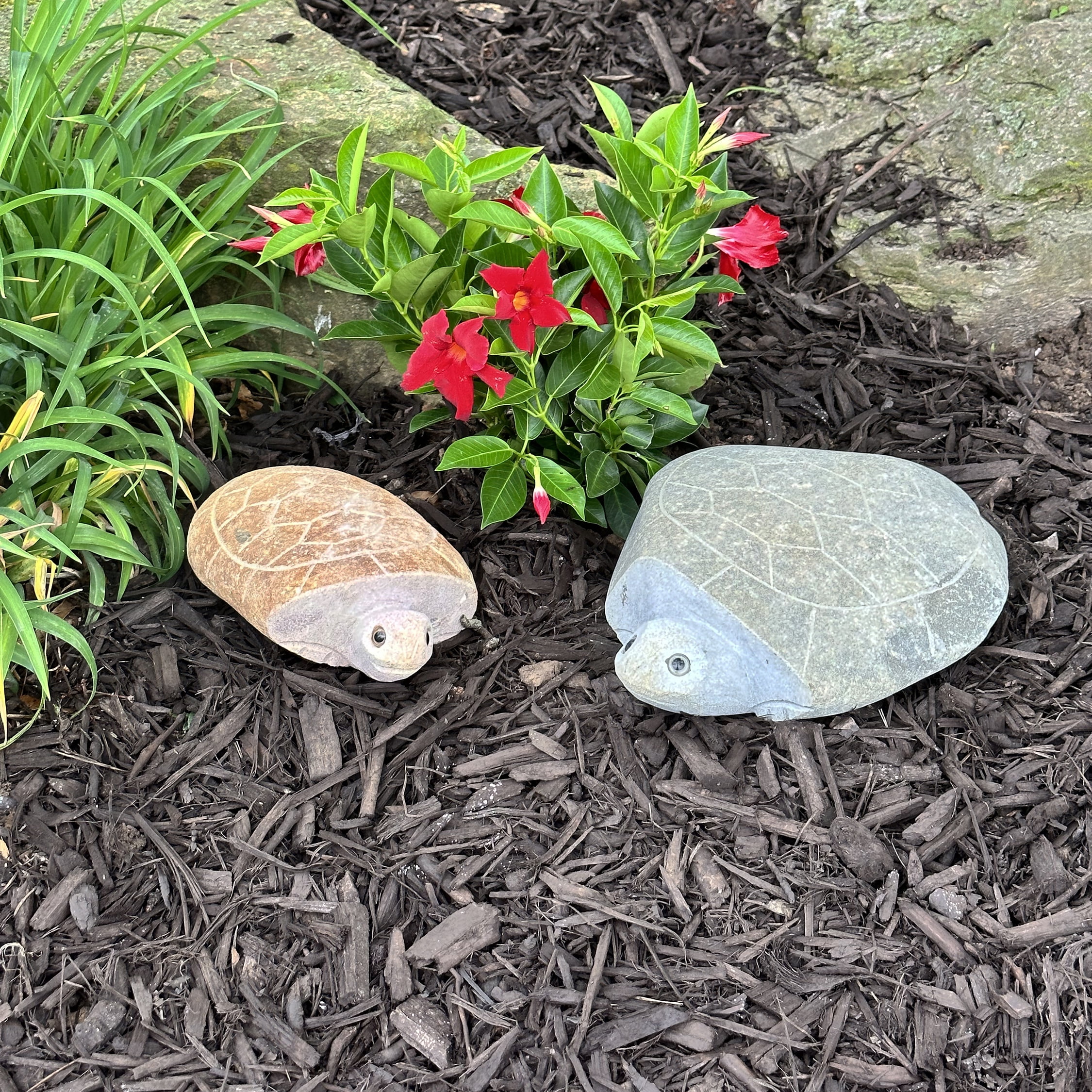 Stone Age Creations Family of Boulder Turtles 2 Pcs 10" 14" - Walmart.com