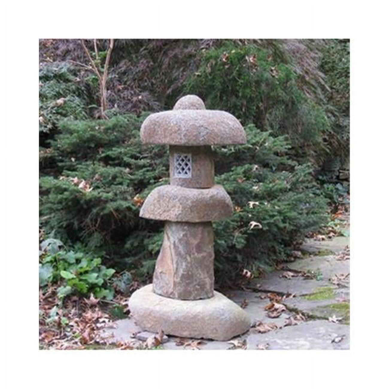 39 in. Stone Age Creations Granite Boulder Lantern for Rock Zen Garden Landscape Decor - Walmart.com