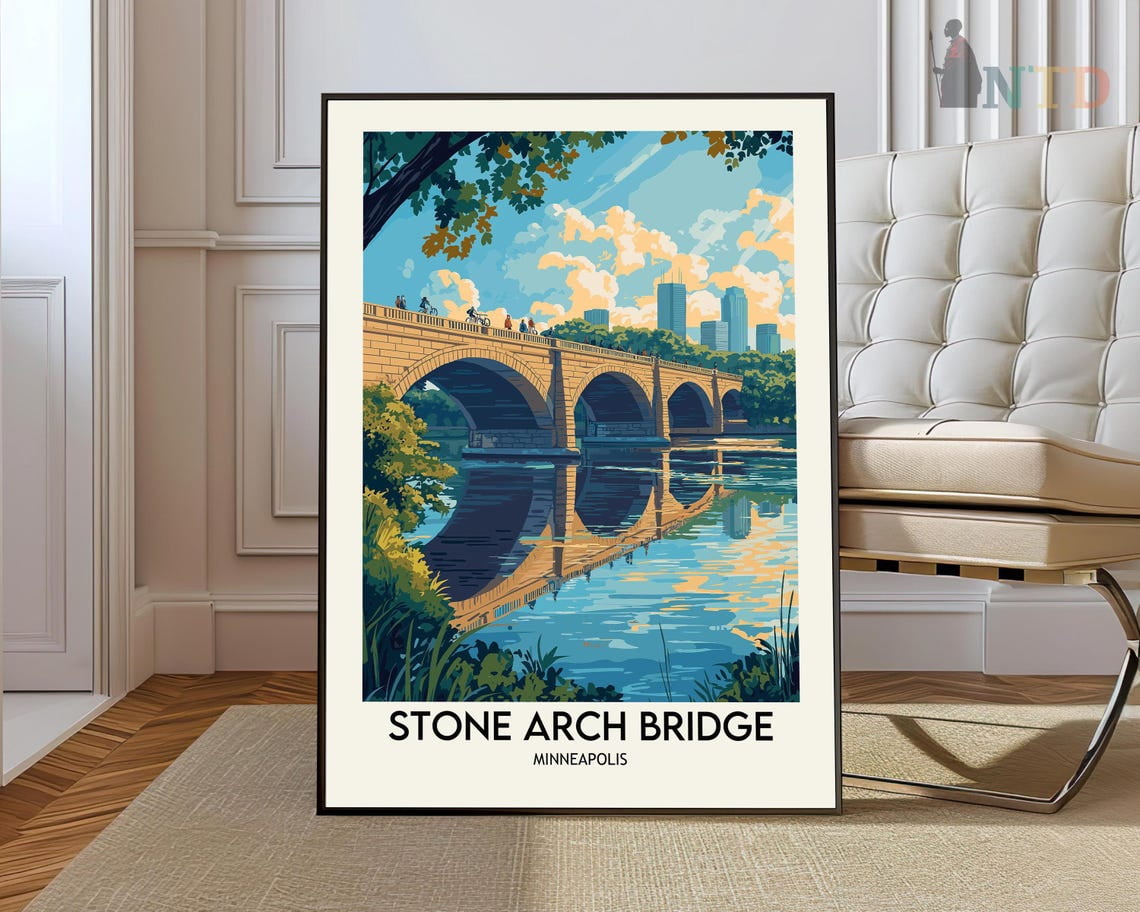 Stone Arch Bridge Print, Stone Arch Bridge Wall Art, Stone Arch Bridge ...