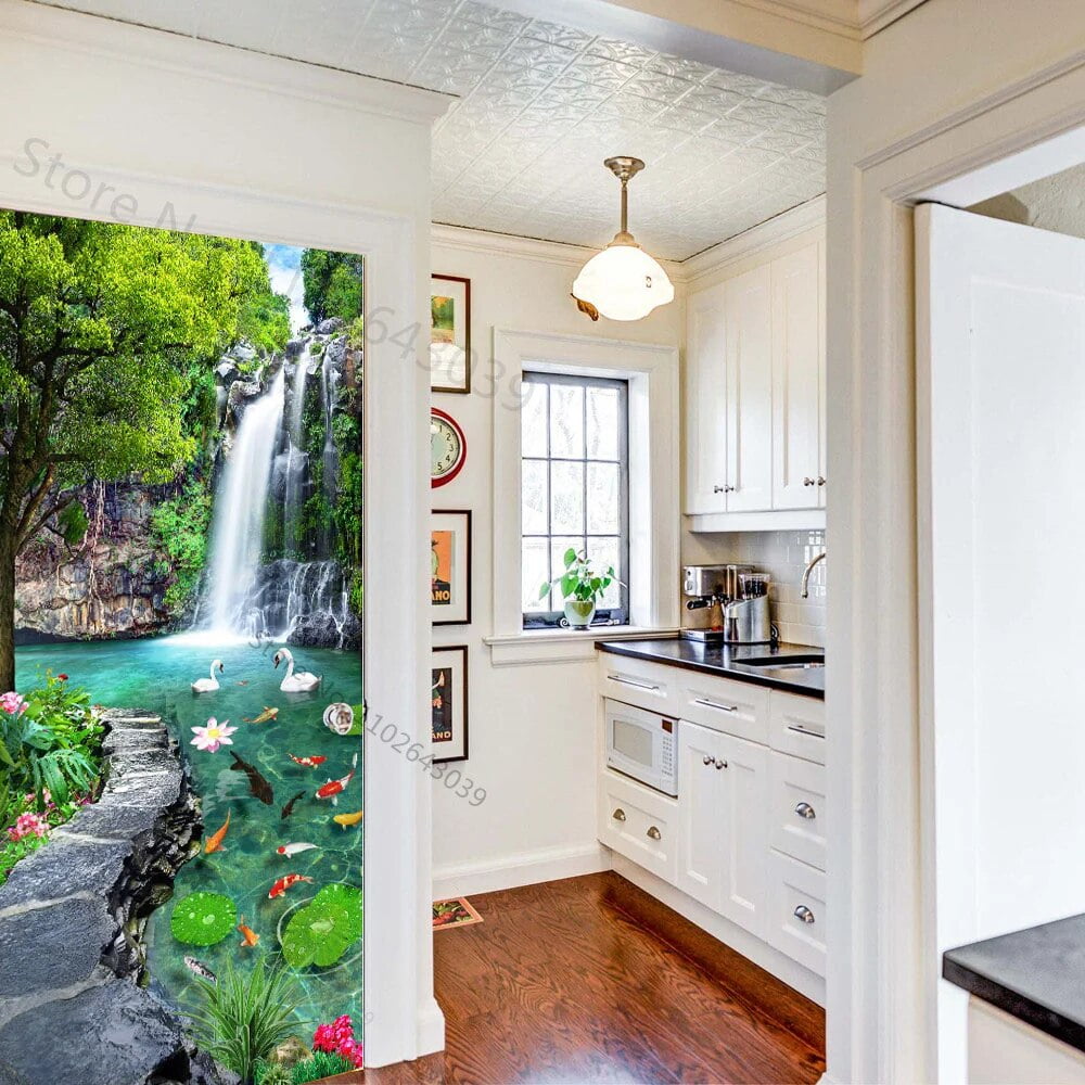 Stone Arch Street Outside Door Stickers Adhesive Mural Decoration ...