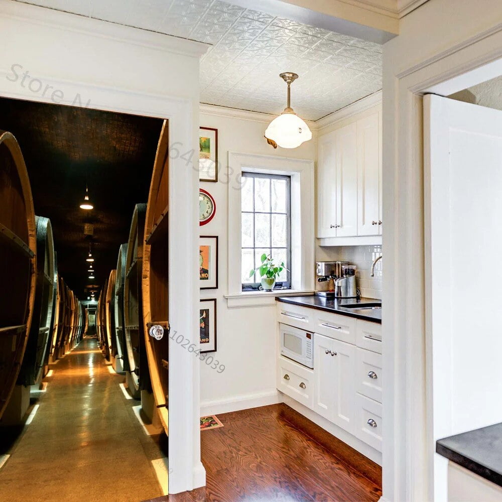 Stone Arch Street Outside Door Stickers Adhesive Mural Decoration ...