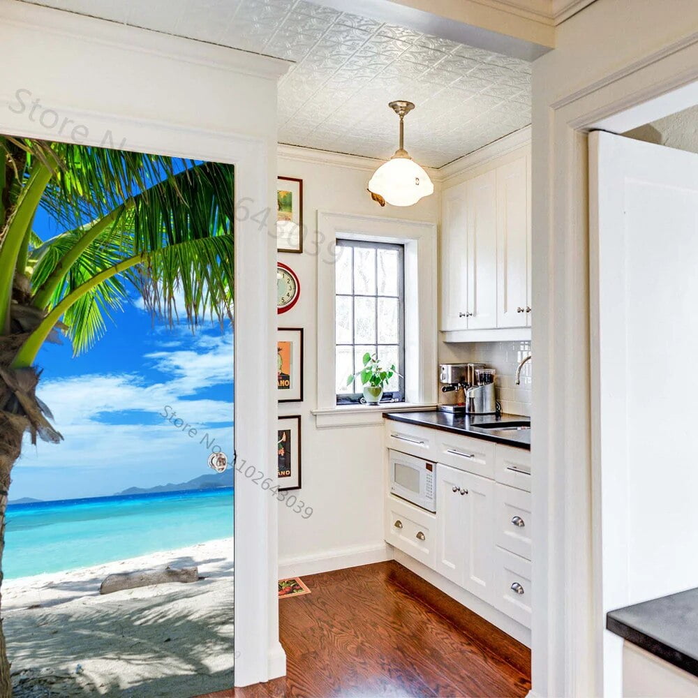 Stone Arch Street Outside Door Stickers Adhesive Mural Decoration ...