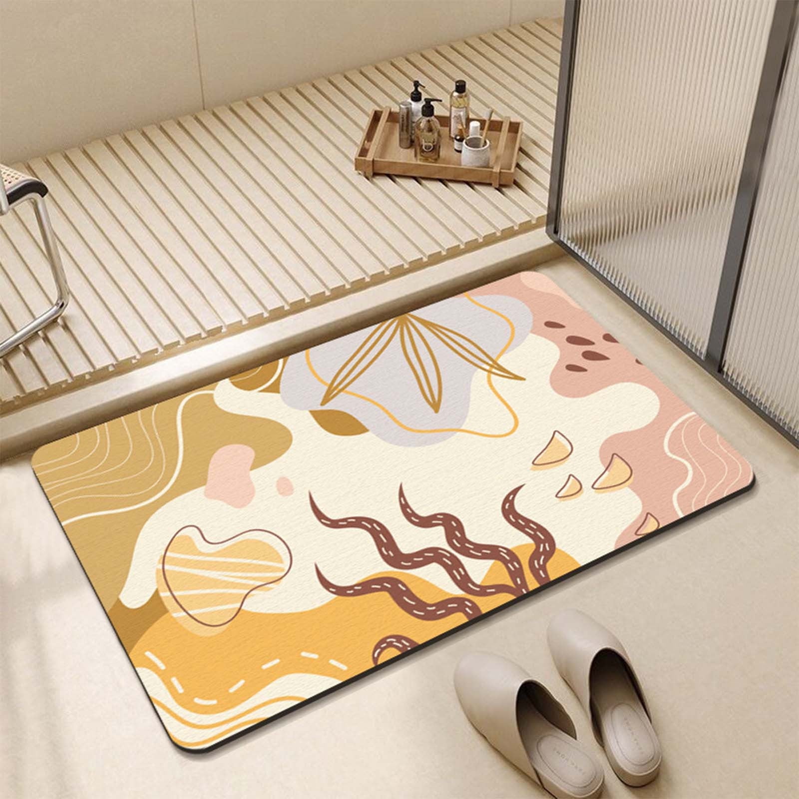 Stone Bath Mat, Diatomaceous Earth Shower Mat, Non-Slip Quick Drying ...