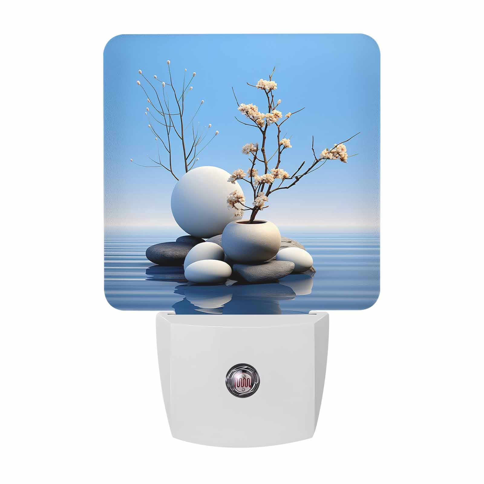 Stone Branches Plug-in LED Night Lights Meditation Zen Lake Surface ...