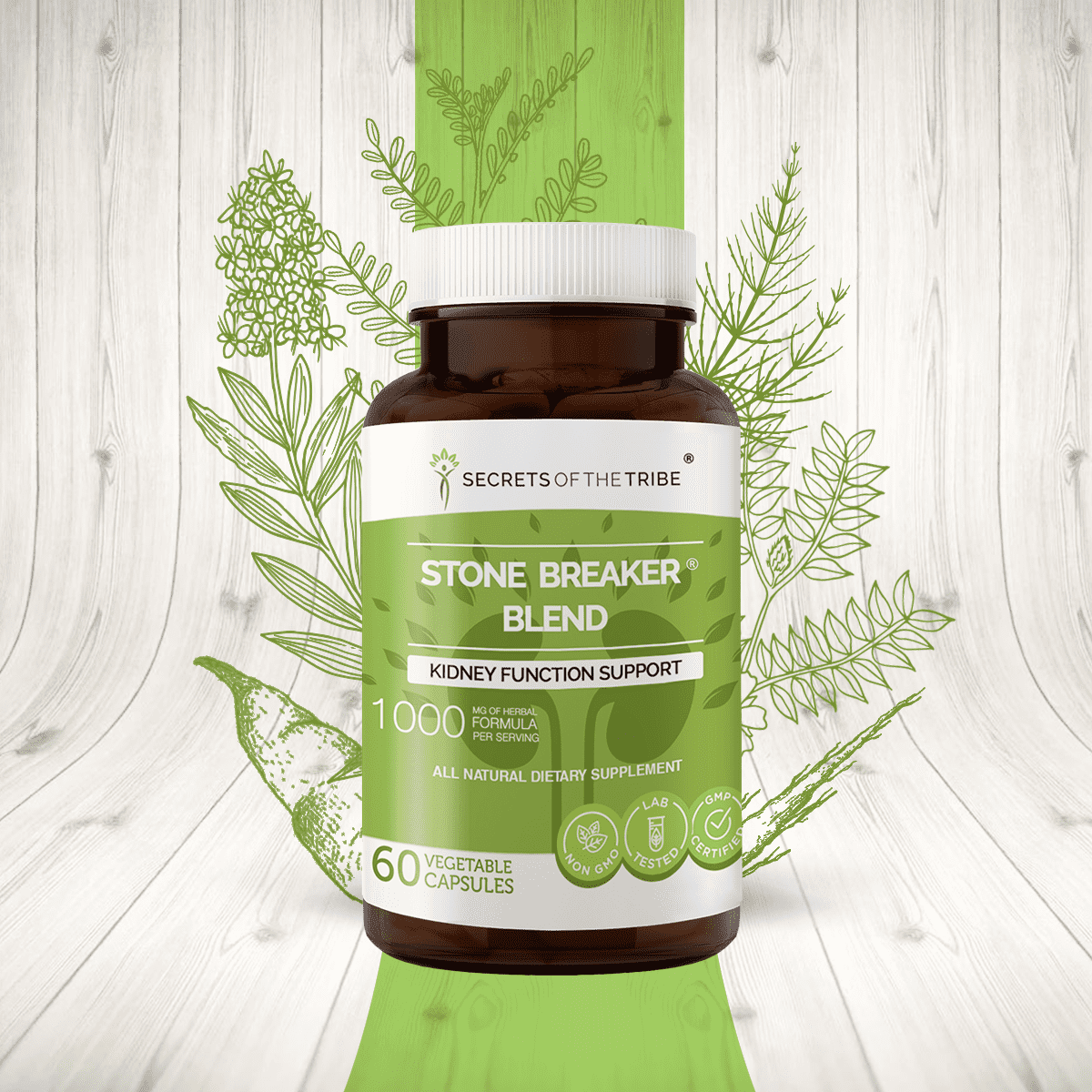 Stone Breaker Blend 60 Capsules, 500 mg, Stonebreaker, Burdock, Yucca ...