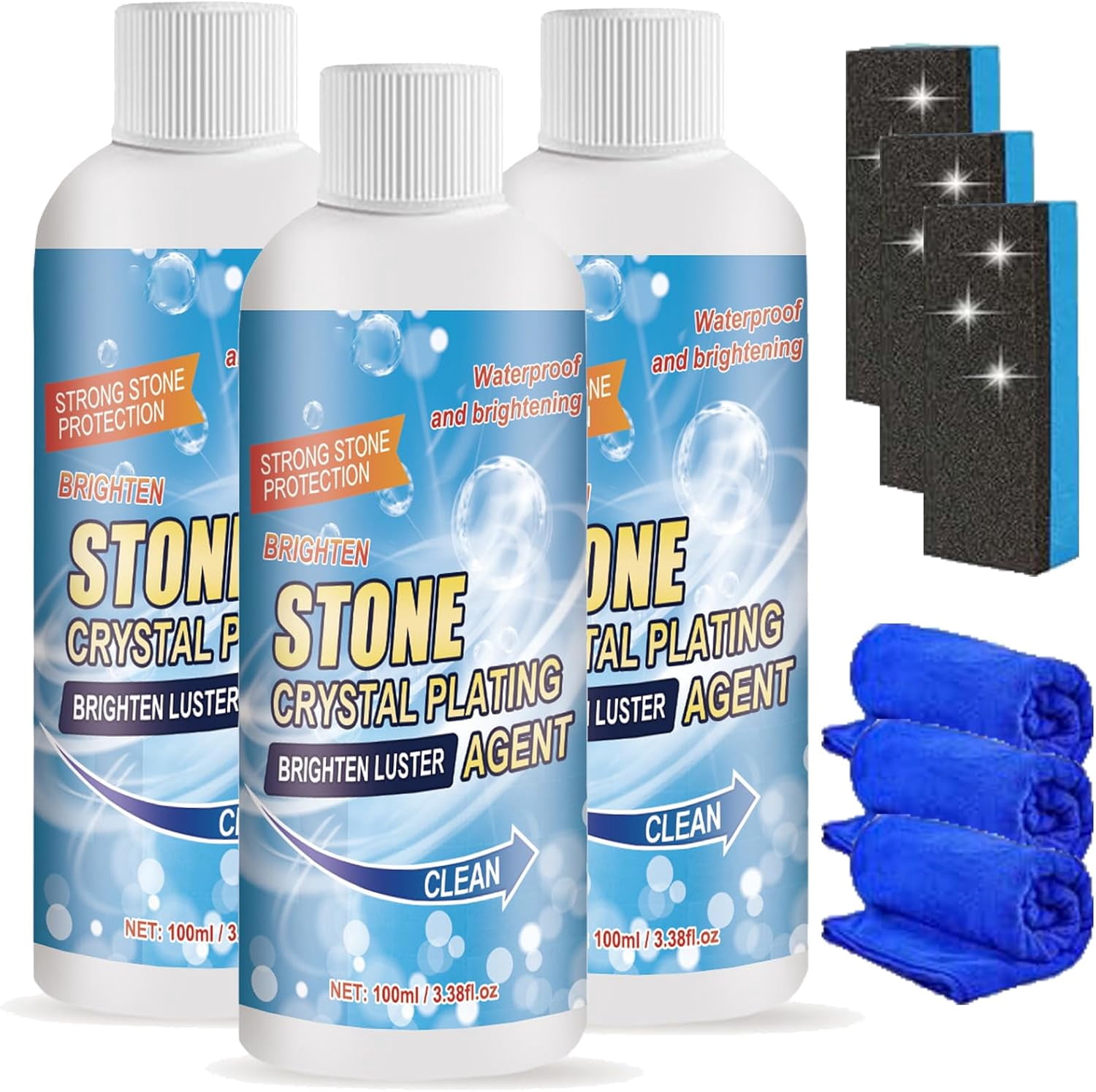 Stone Brighten Crystal-Plating Agent, 100ML Stone Crystal Plating Agent ...