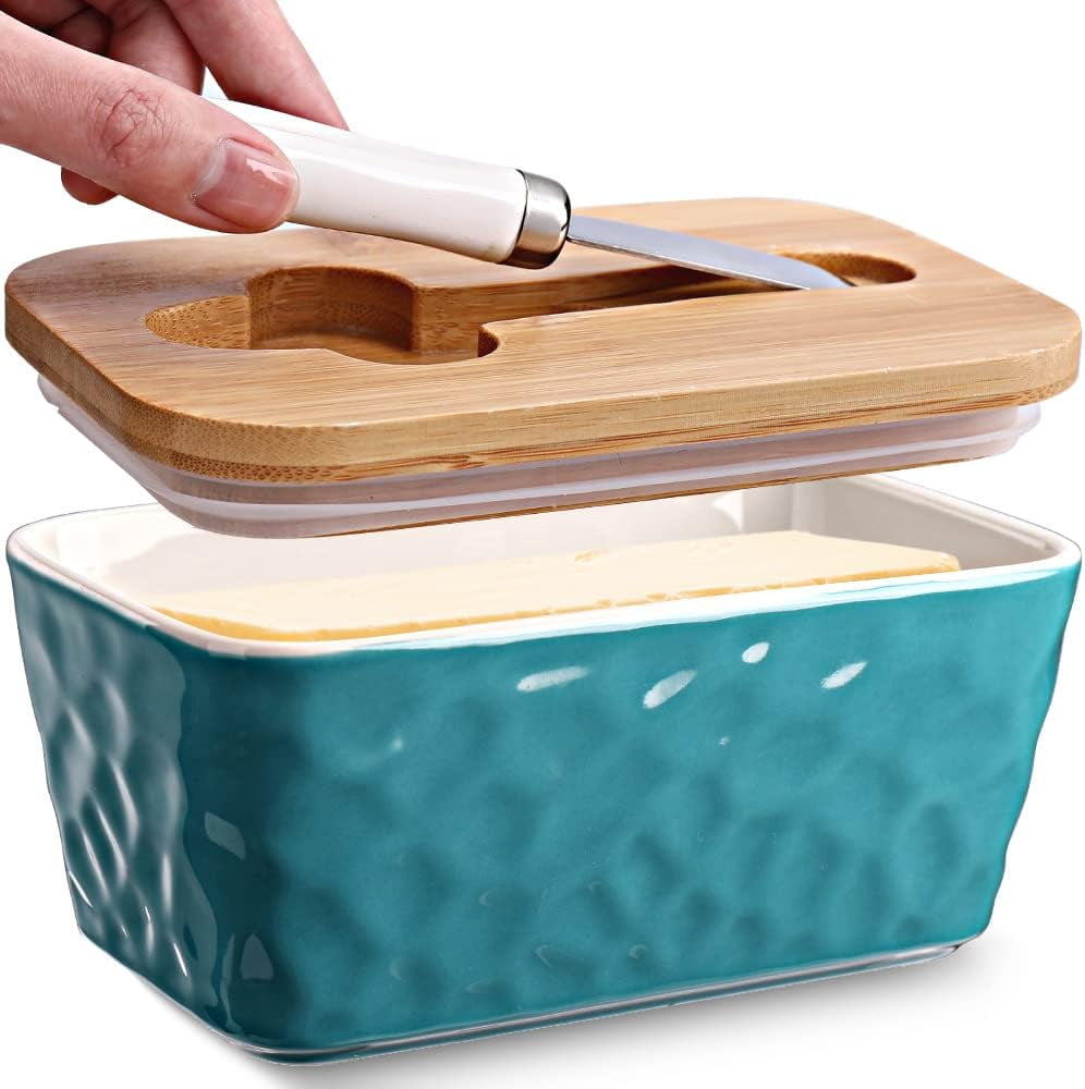 Stone Butter Dishes with Covers - Large Ceramic Butter Dish for ...
