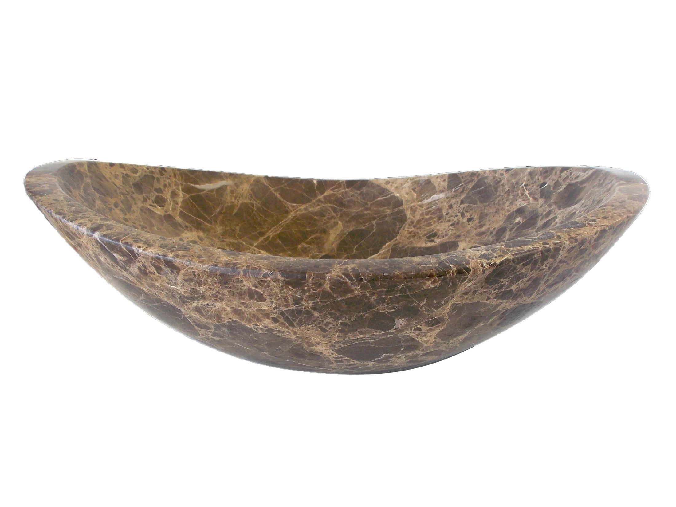 Stone Canoe Sink - Honed Dark Emperador Marble - Walmart.com
