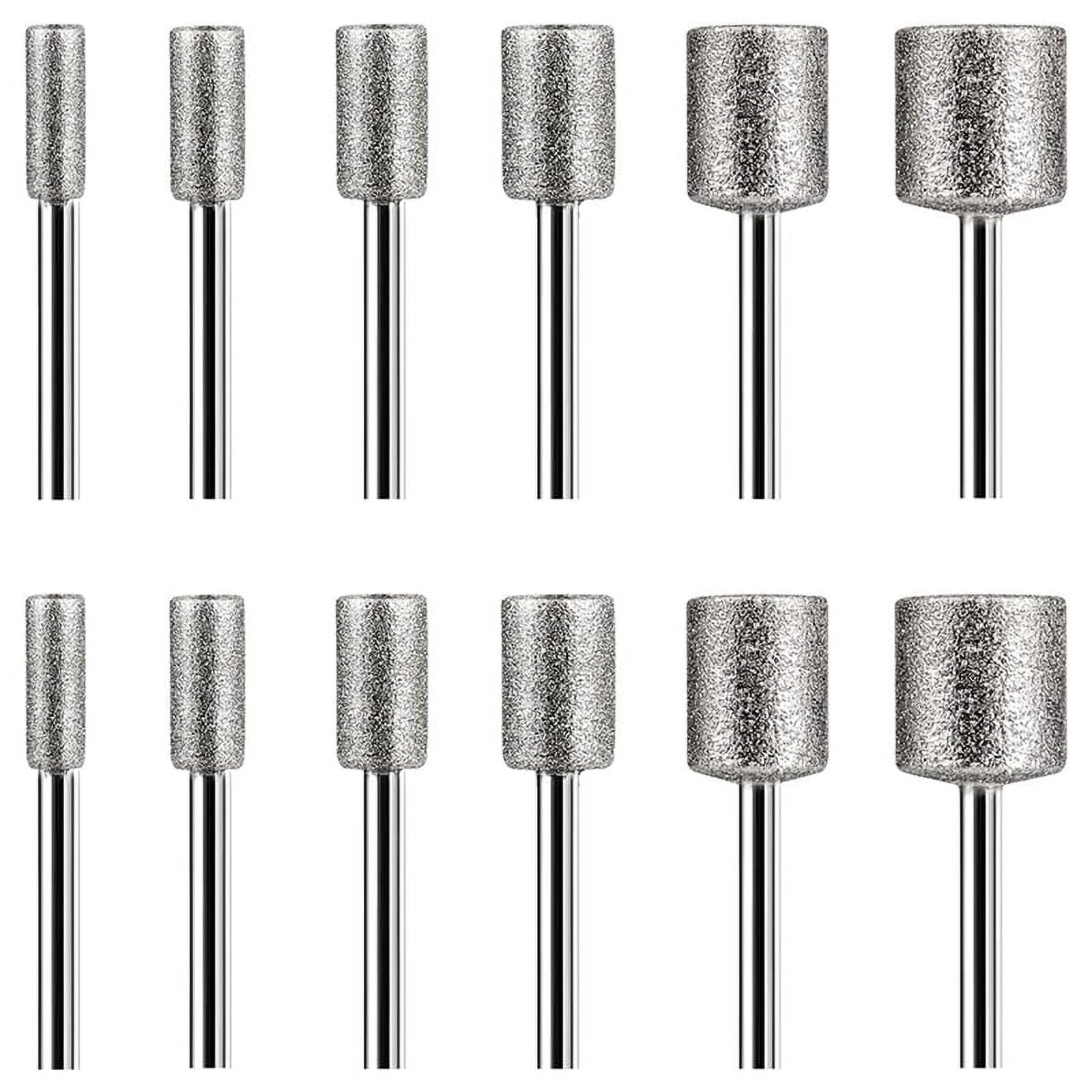 Stone Carving Set,12PCS Diamond Burr Bits for Stone Rocks Glass Tools ...