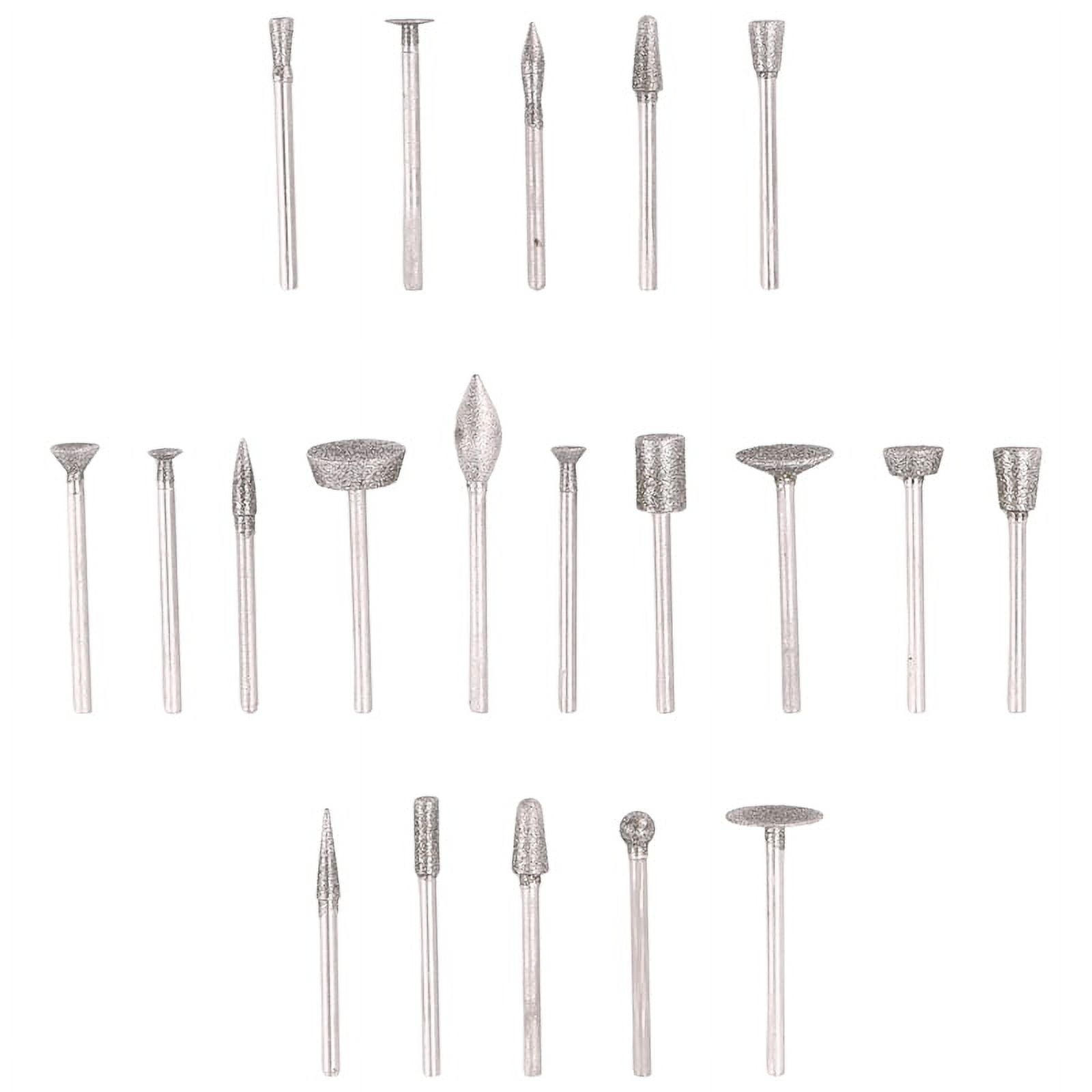 Stone Carving Set Diamond Burr Bits,20PCS Polishing Kits Rotary Tools ...