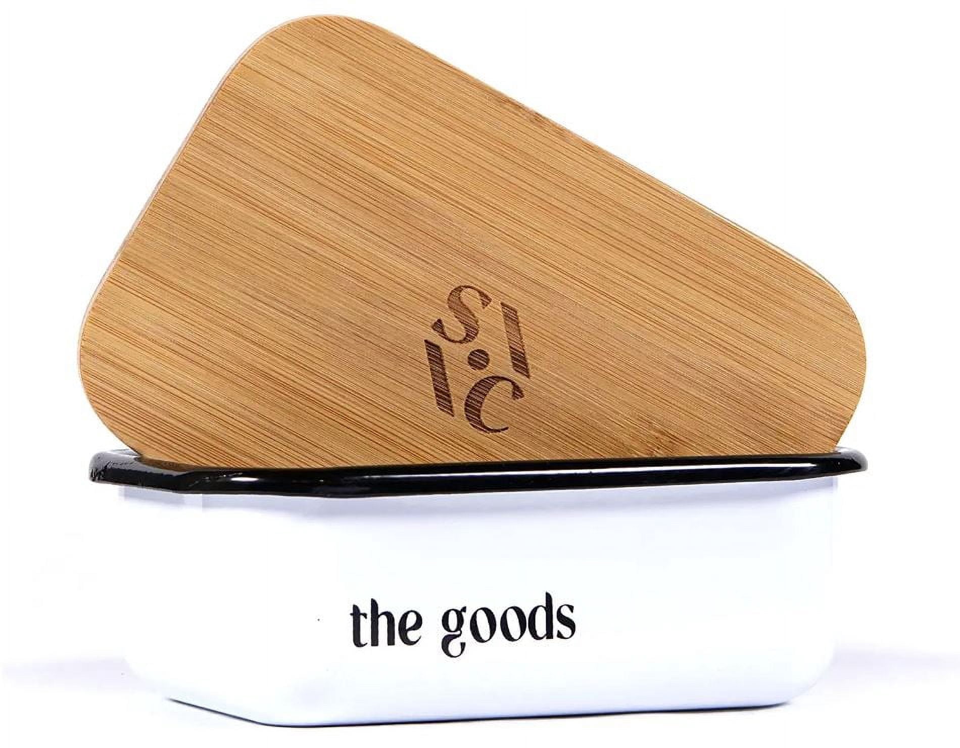 Stone & Clay Modern Farmhouse Style Butter Dish - Kitchen Decor - Black ...