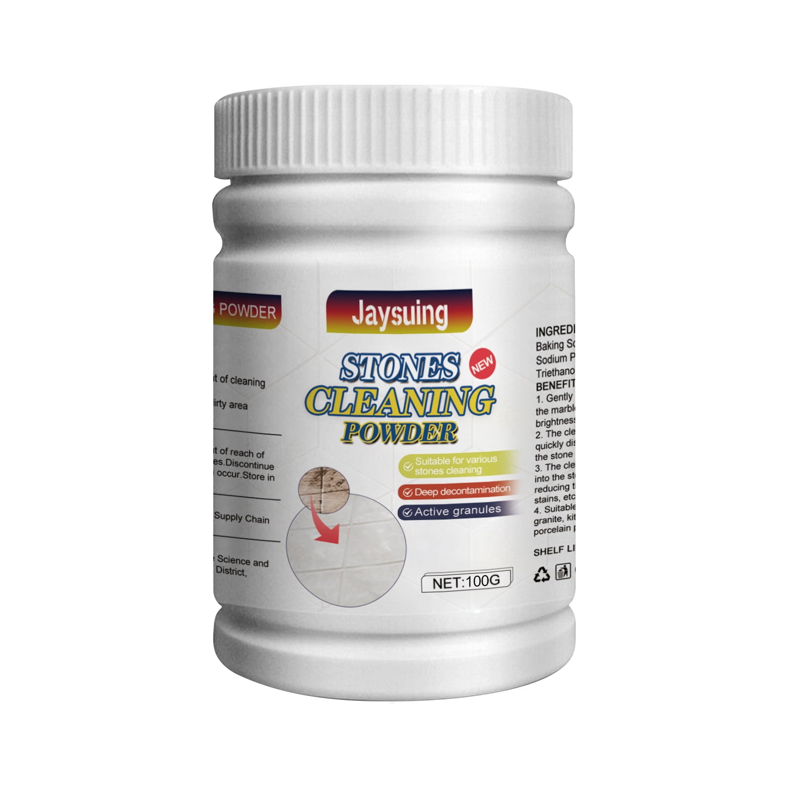 Stone Cleaning Powder - Marble & Tile Stain Remover - Walmart.com