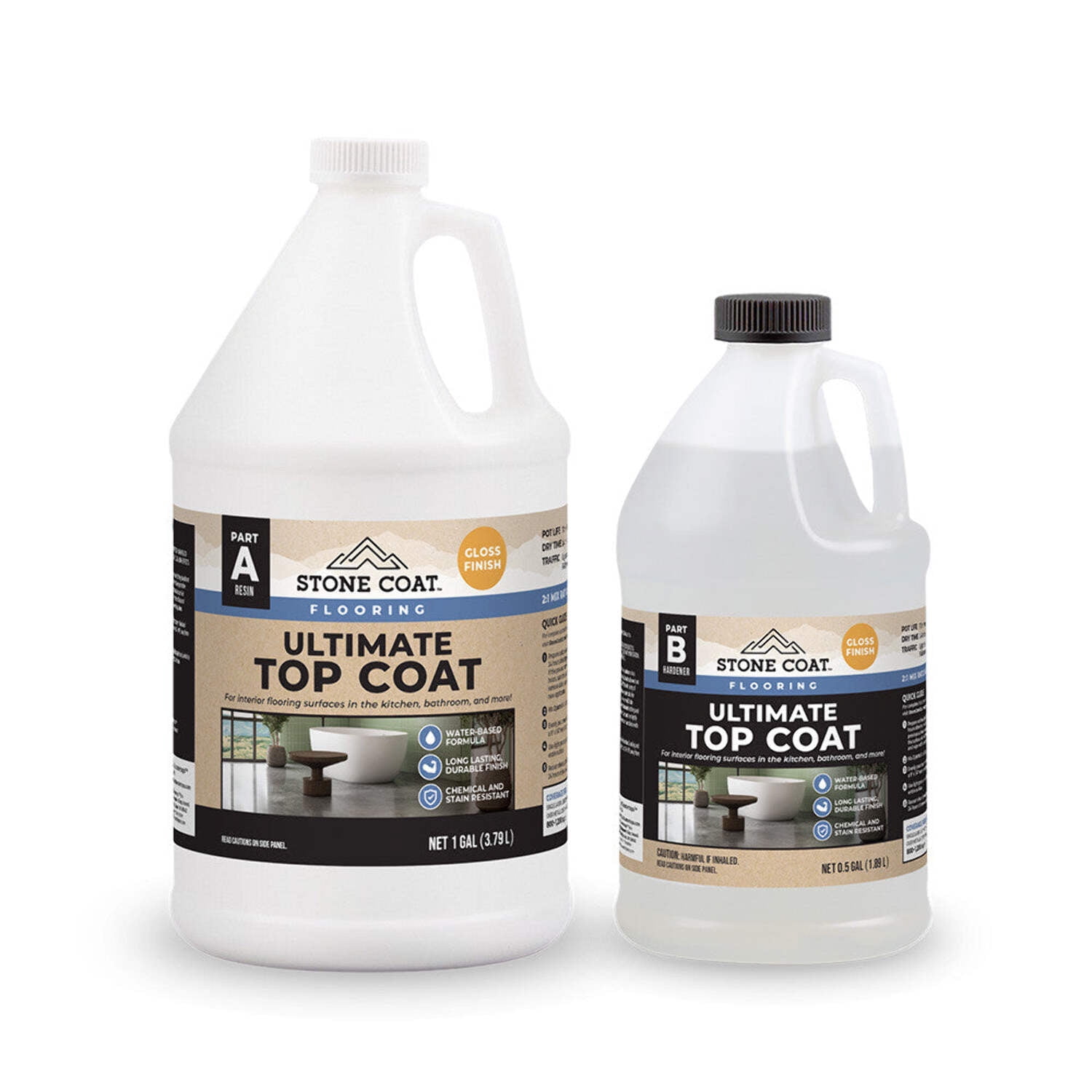Stone Coat Flooring Ultimate Top Coat, Epoxy Finish for Professional ...