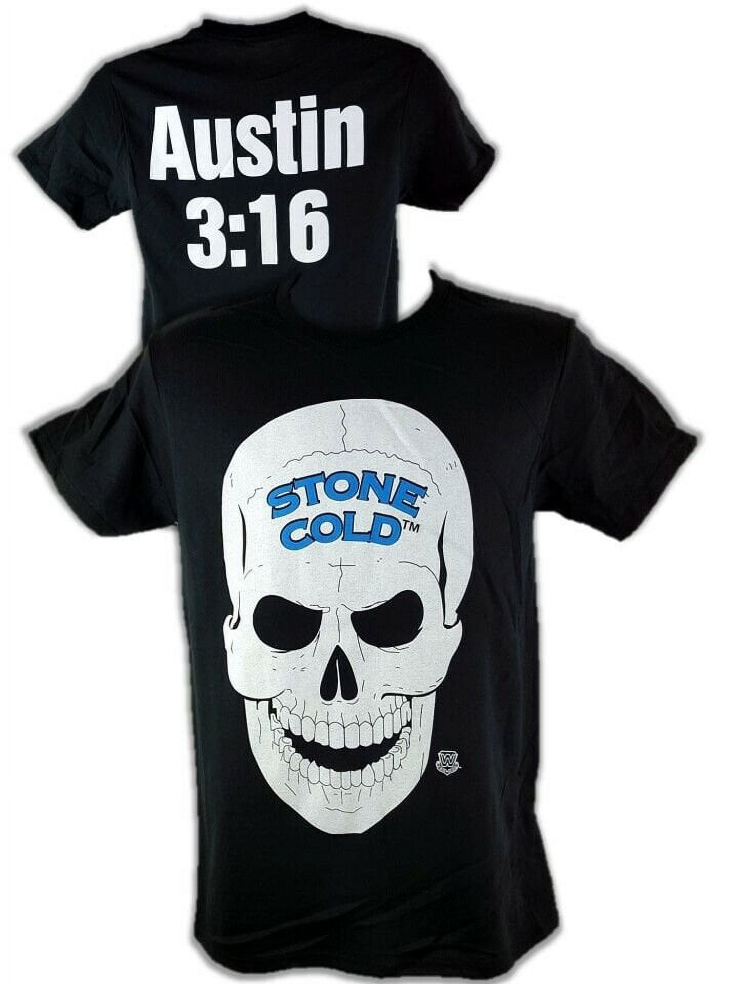 Stone Cold Steve Austin 3:16 Skull Legends Collection Mens Black T ...