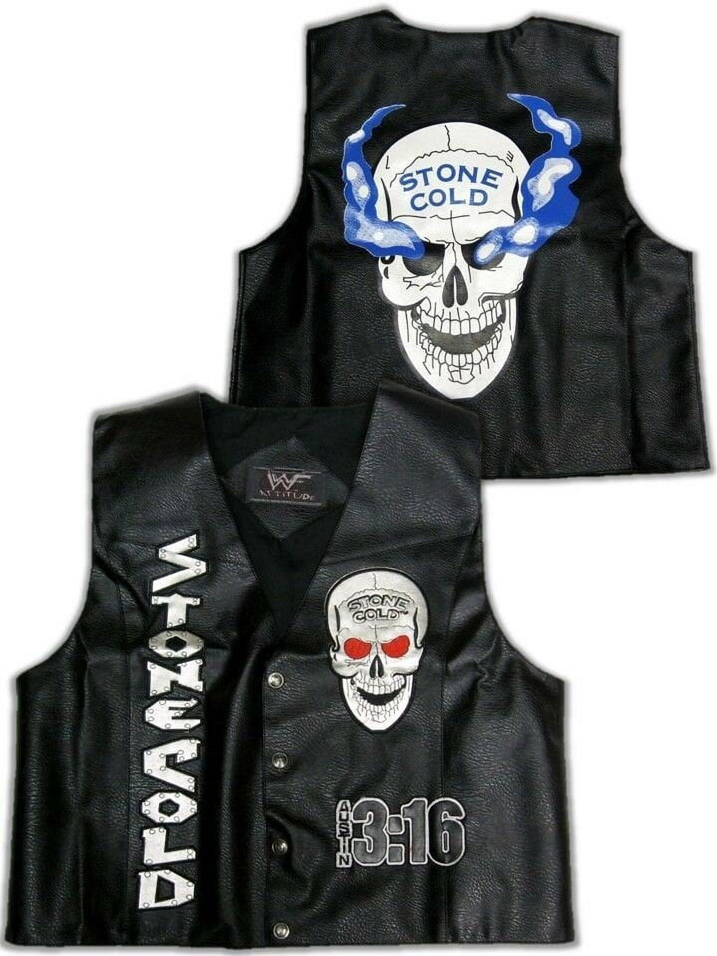 WWE WWF Stone Cold Steve Austin 3:16 XL Vest with Smoking Skull Print ...