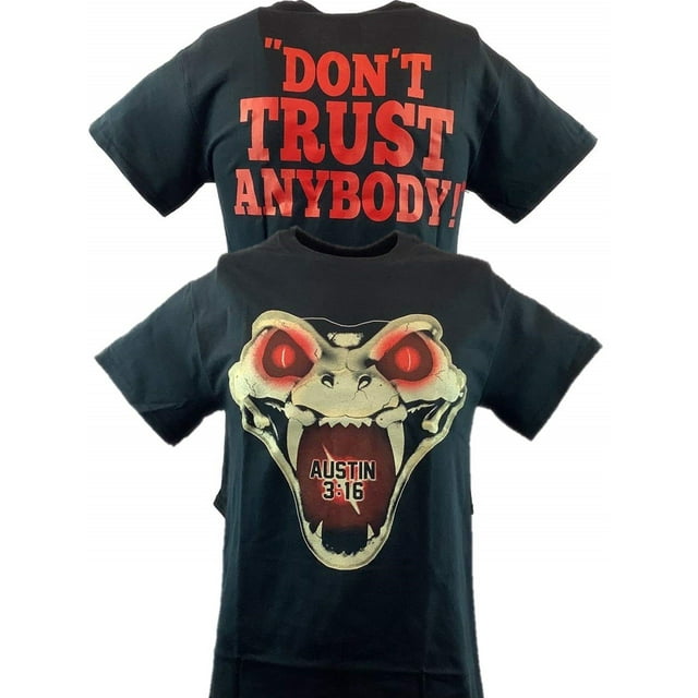 Stone Cold Steve Austin Men's Rattlesnake T-shirt, Don't Trust Anybody ...