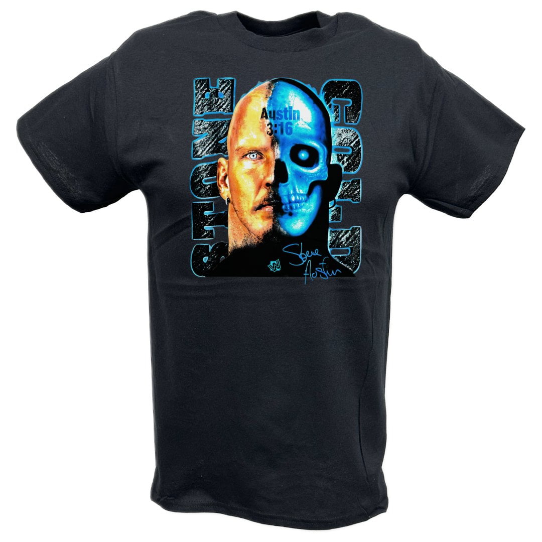 Stone Cold Steve Austin Half Skull Cyborg T-shirt - Walmart.com