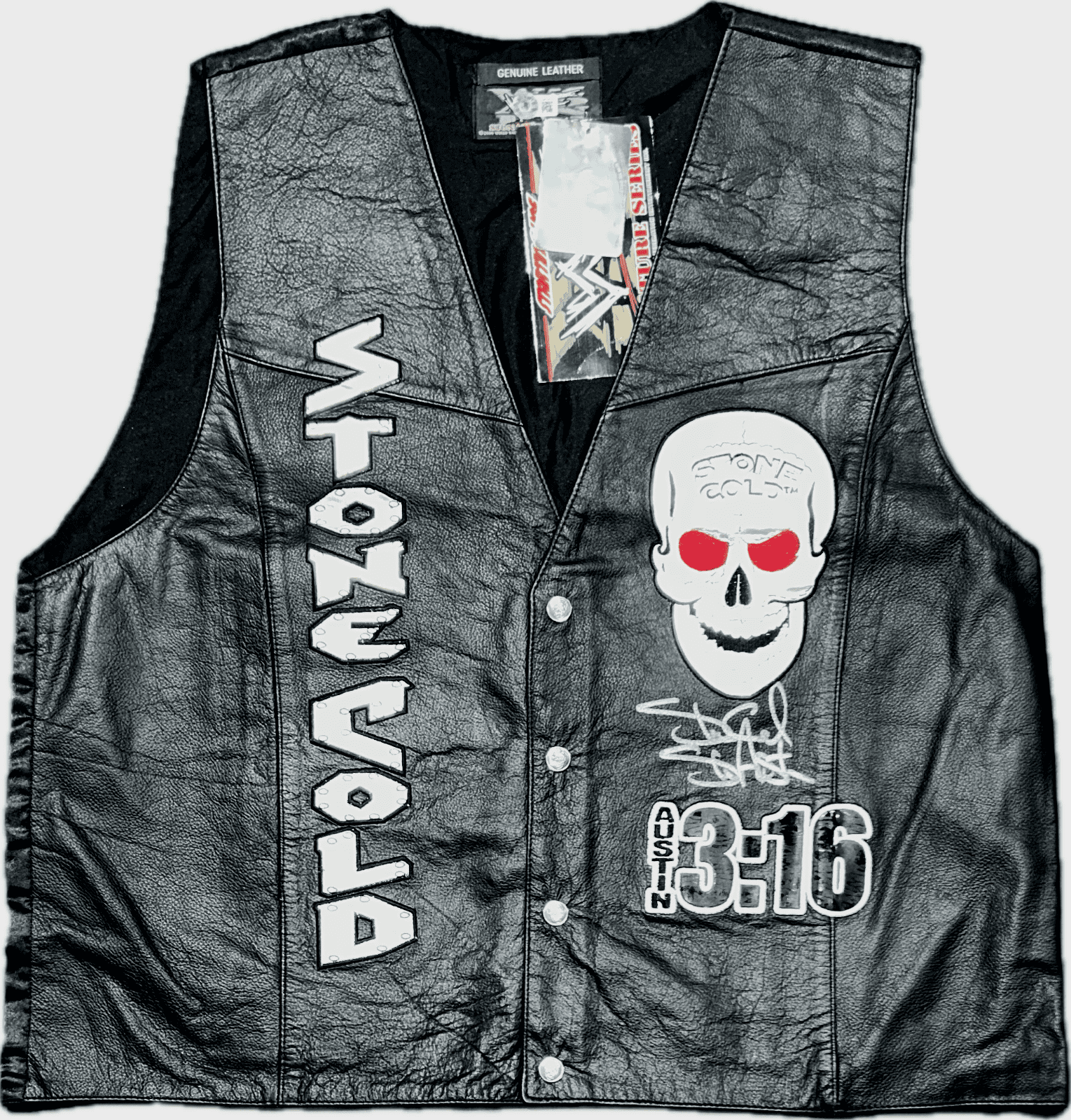 Stone Cold Steve Austin Signed Autographed WWE Austin 3:16 Leather Vest ...