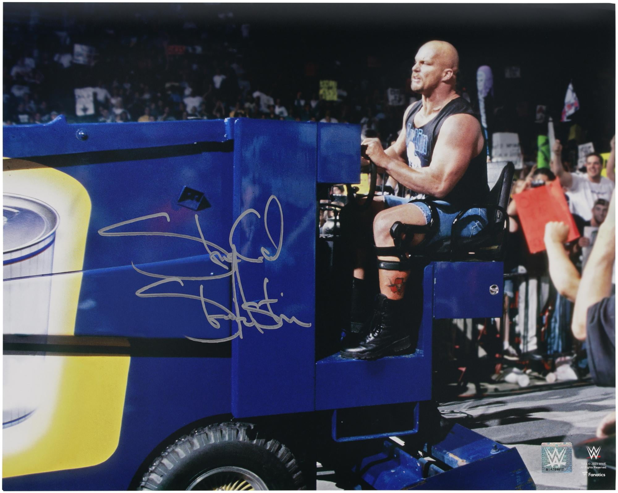 Stone Cold" Steve Austin WWE Autographed 16" x 20" Riding Zamboni ...