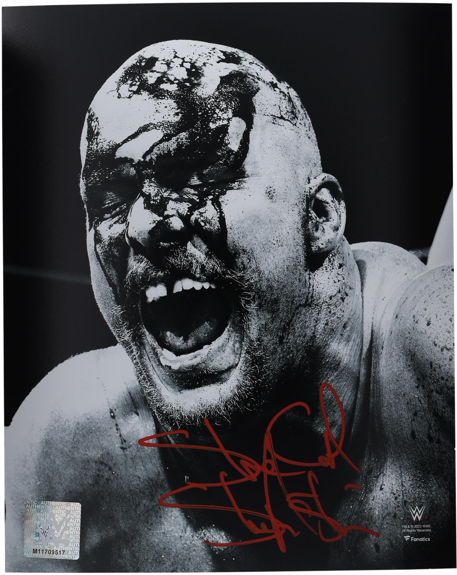Stone Cold" Steve Austin WWE Autographed 8" x 10" Blood Close Up ...