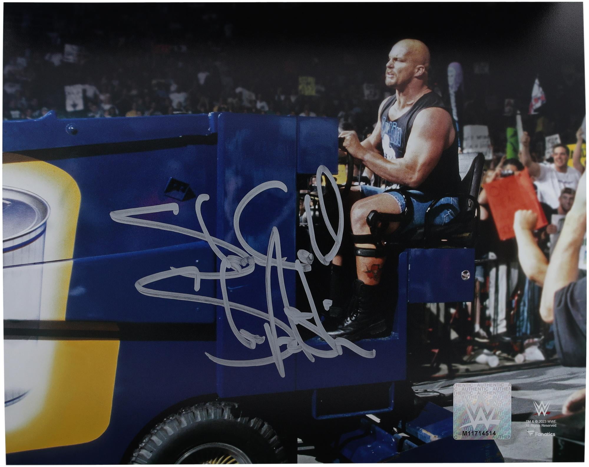Stone Cold" Steve Austin WWE Autographed 8" x 10" Riding Zamboni ...