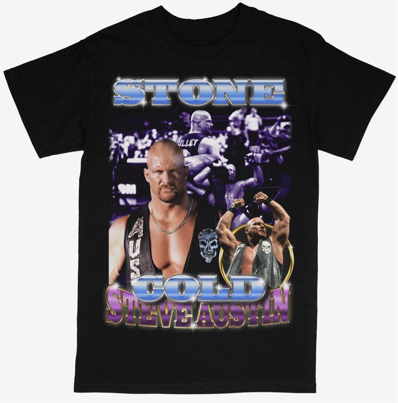 Stone Cold t-shirf Steve Austin WWF Wrestling - Walmart.com