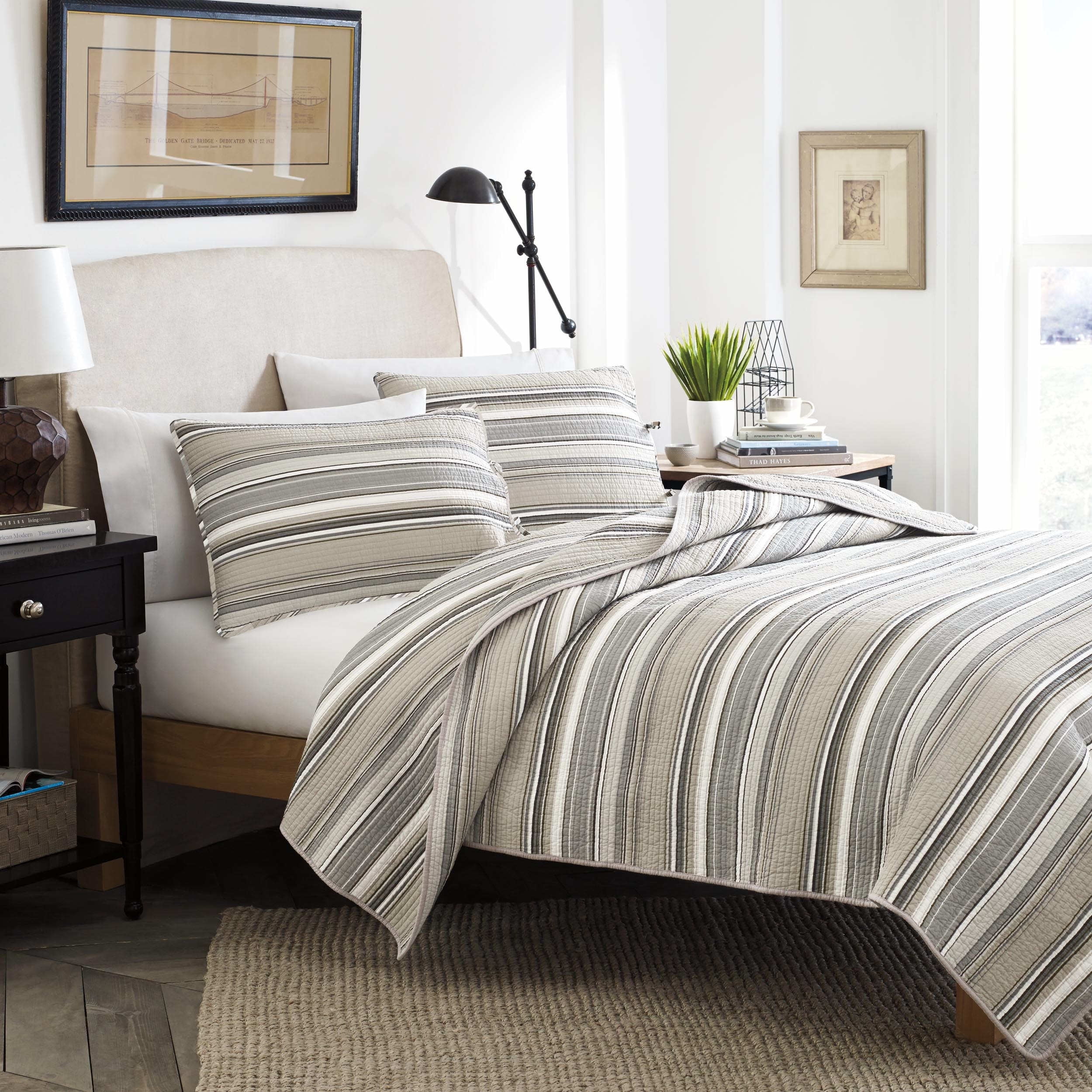 Stone Cottage Fresno Neutral Quilt Set, King - Walmart.com