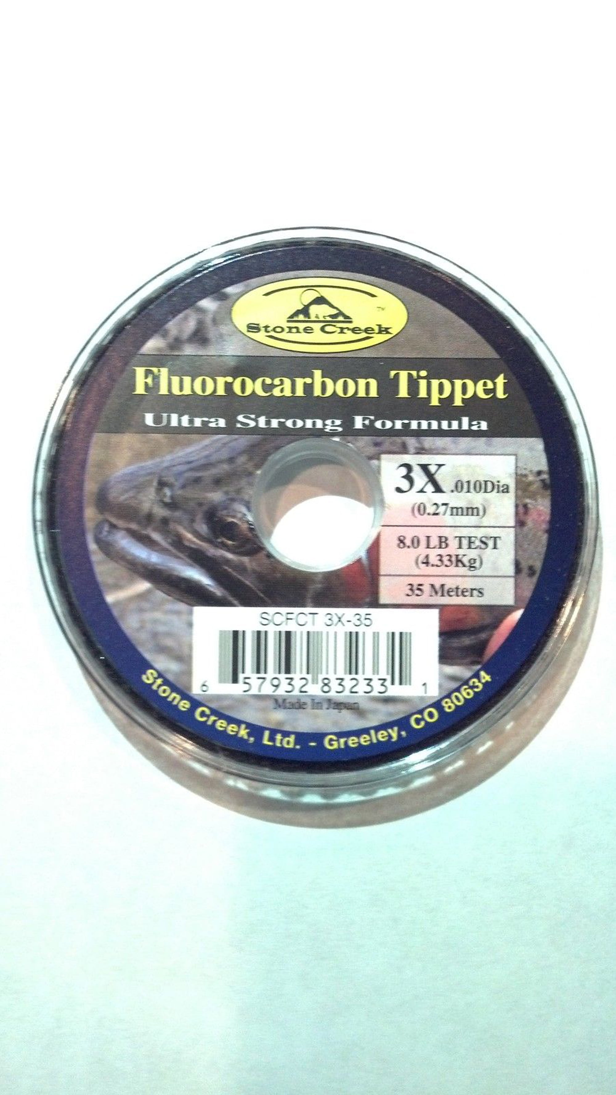 Stone Creek Fluorocarbon Tippet Spools 3X 35M - Fly Fishing - Walmart.com