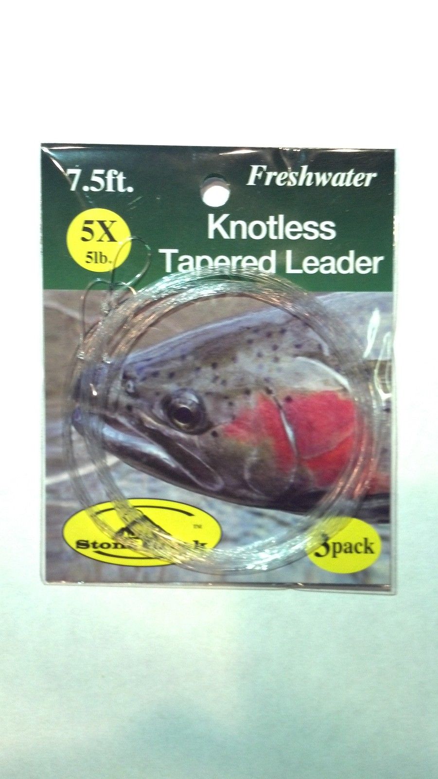 Stone Creek Knotless Tapered Leader 7.5ft 5X 3pk - Fly Fishing ...