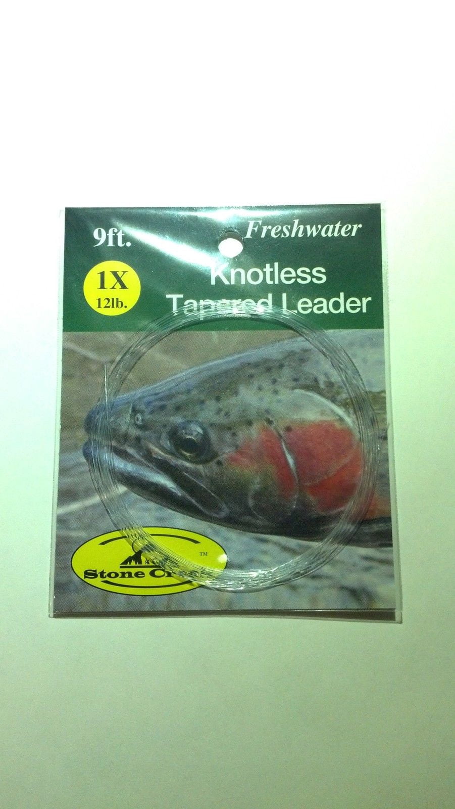 Stone Creek Knotless Tapered Leader 9ft 1X - Fly Fishing - Walmart.com