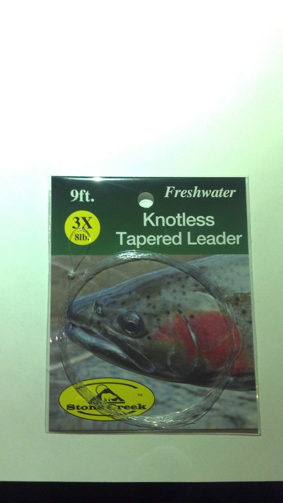 Stone Creek Knotless Tapered Leader 9ft 3X - Fly Fishing - Walmart.com