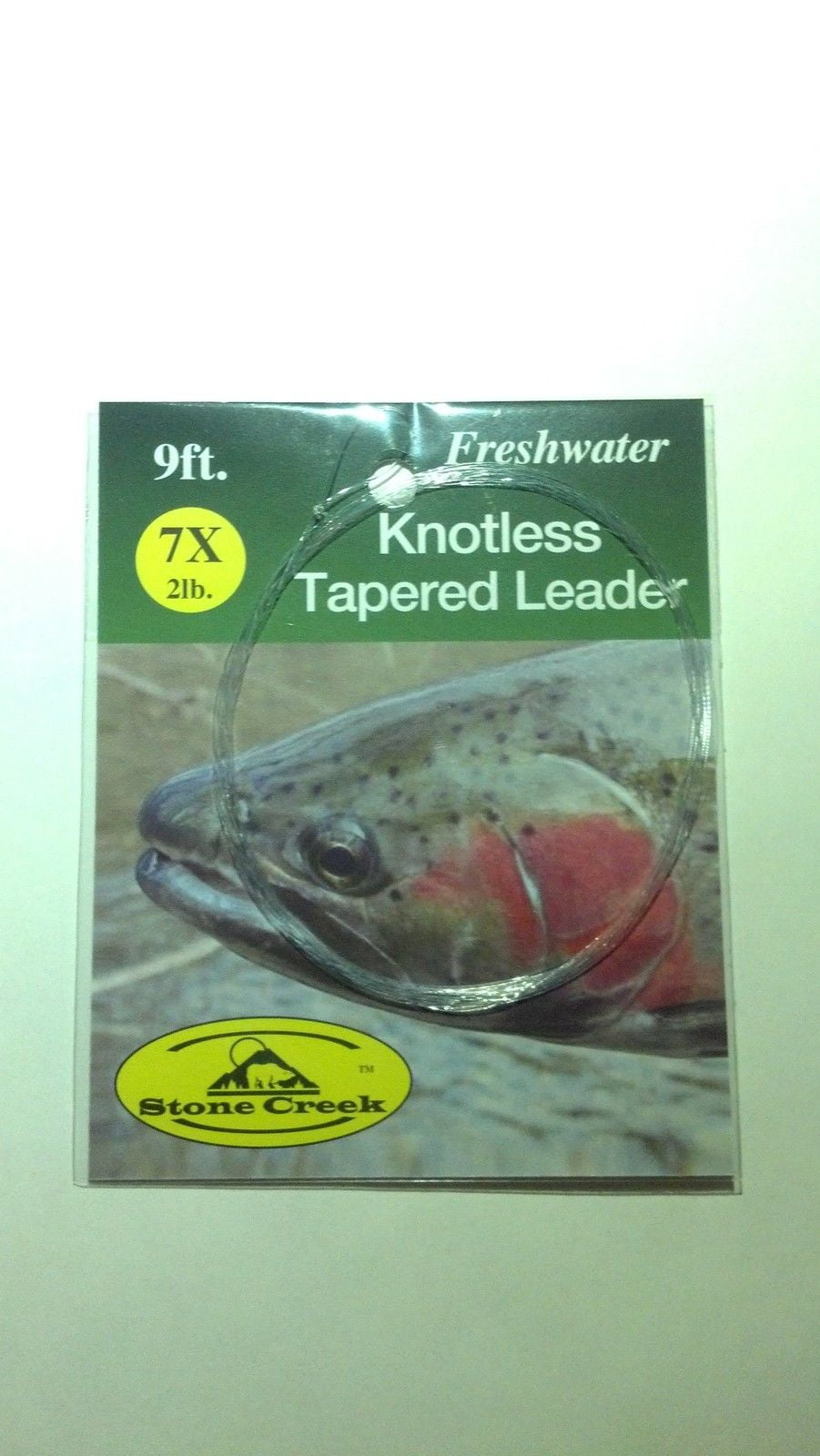 Stone Creek Knotless Tapered Leader 9ft 7X - Fly Fishing - Walmart.com