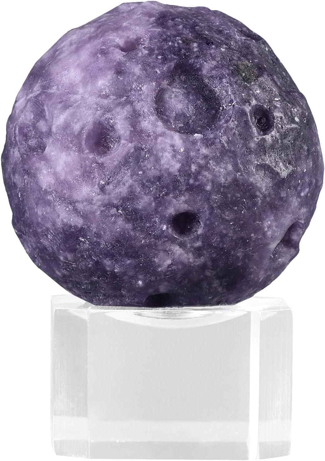Stone Crystal Ball with Acrylic Stand, Stone Crystal Planet Sphere ...