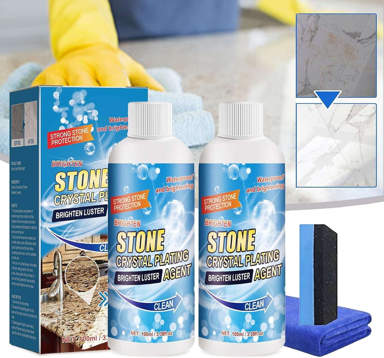 Stone Crystal Plating Agent, Stonework Polishing and Coating Agent ...