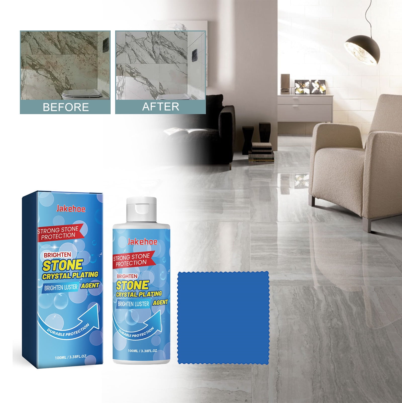 Stone Crystal Plating Brightener Crystal Stone Polish Bathroom Floor ...