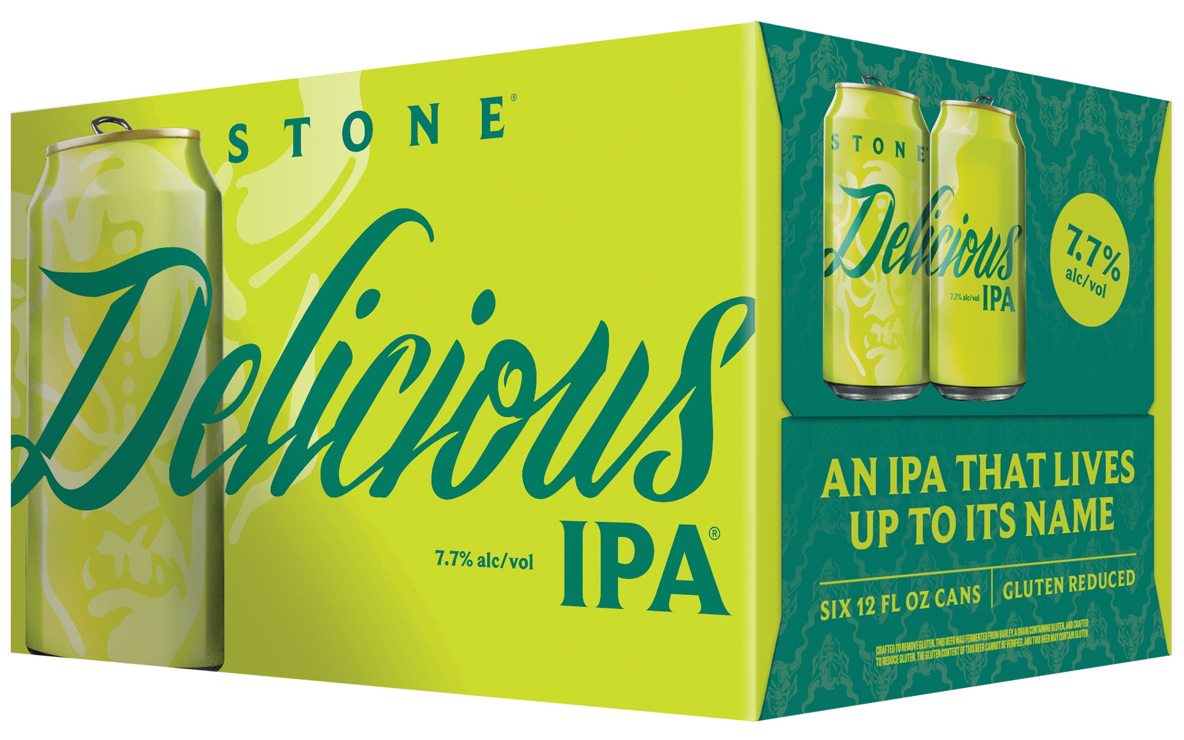 Stone Delicious IPA Craft India Pale Ale Beer, 12 fl oz, 6 Pack Cans, 7 ...