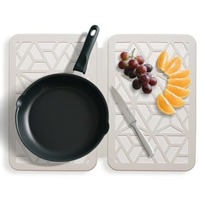 Diatomite Stone Drying Mat with Bamboo Dish Rack Plus Silicone Non Slip ...