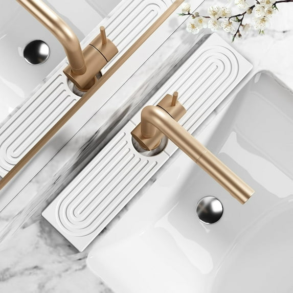 Stone Faucet Mat for Kitchen Sink - Quick Dry Diatomite Sink Splash ...