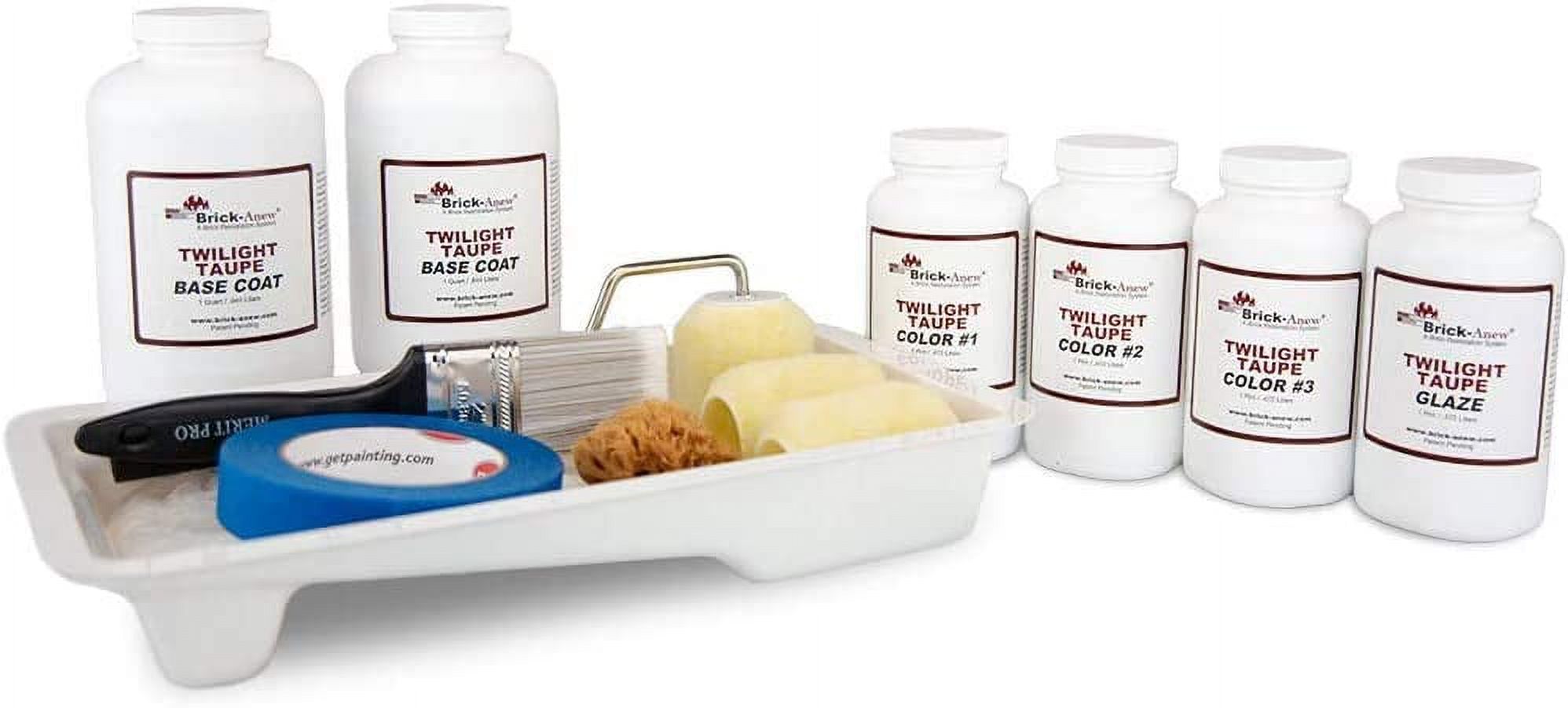 Free Shipping! Stone Fireplace Paint Kit By Brick-Anew (Twilight Taupe ...