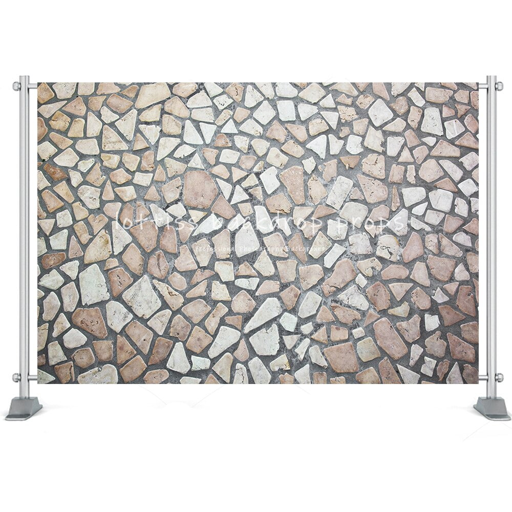 Stone Floor Backdrop Brick Road Photography Texture Design Black White ...