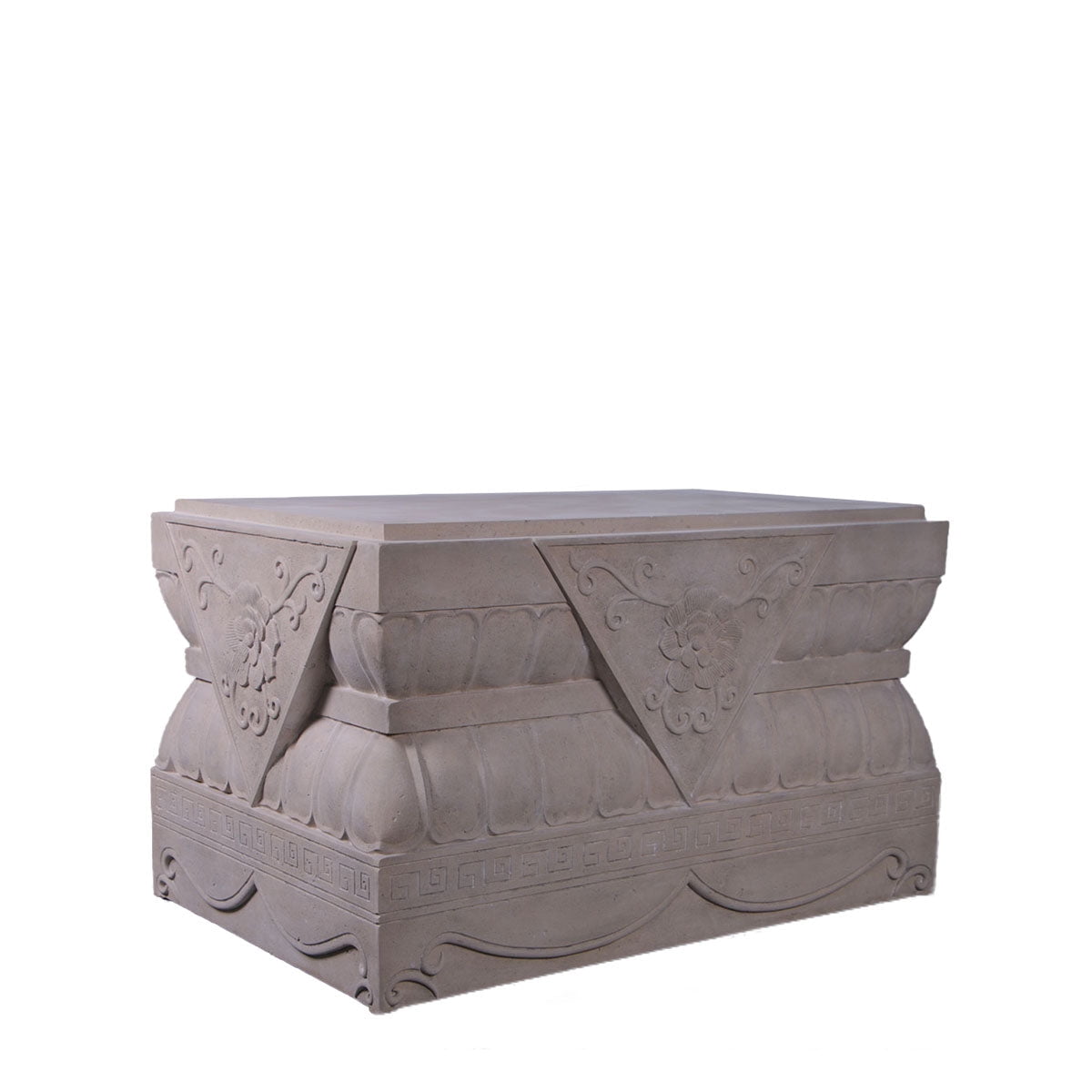 Stone Foo Dog Plinth Chinese Lion Base Statue - Walmart.com
