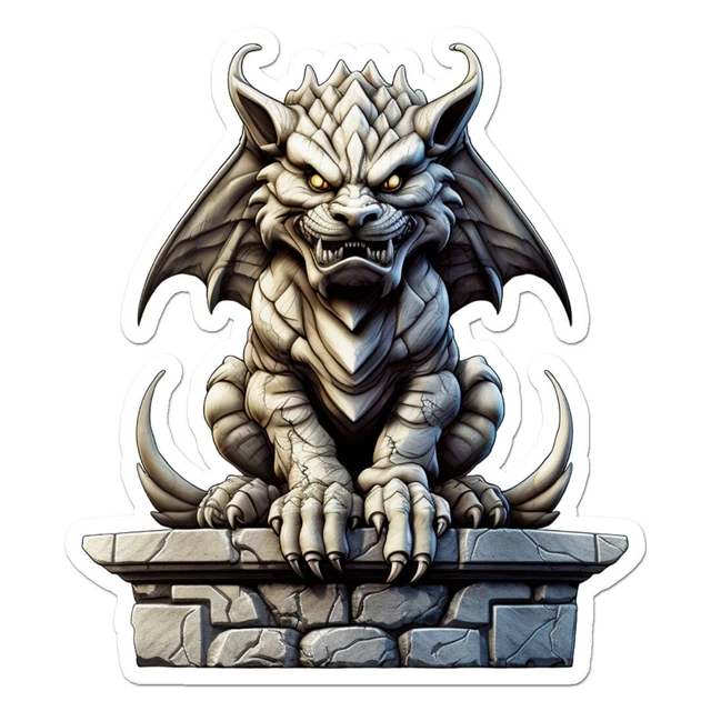 Stone Gargoyle Monster Sticker Phone Decal Water Bottle Stickers Car ...
