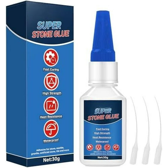 Stone Glue 30 g, Marble Glue , with Anti-Clog Cap, Clear for Marble ...