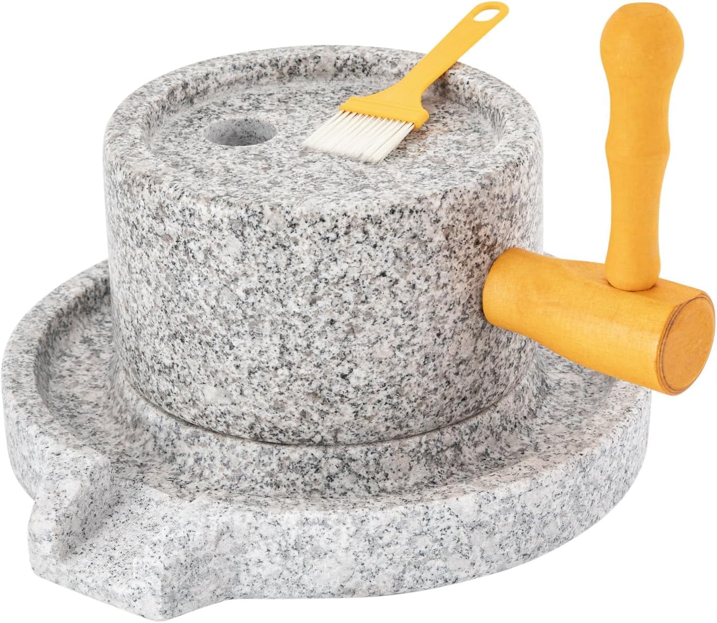 Stone Grain Mill Manual Hand Made Stone Grinder Natural Granite Paste ...