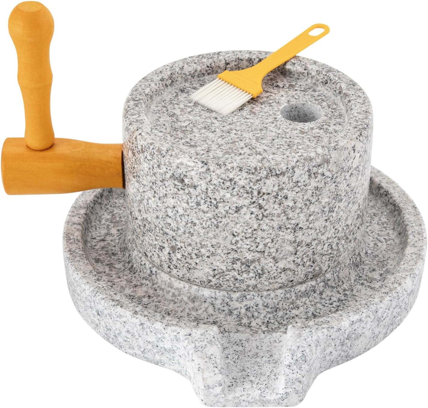 Stone Grain Mill, Natural Granite Handmade Stone Mill Grinding Tool ...