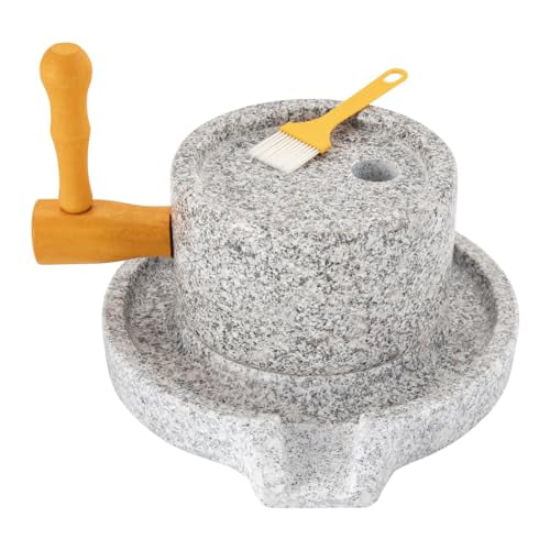 Stone Grain Mill, Removable Manual Handmade Stone Mill, Natural Granite ...
