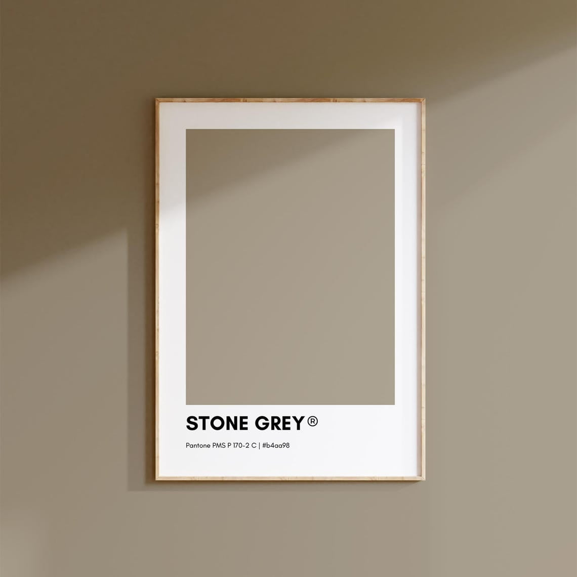 Stone Grey Pantone Print Poster, Grey Pantone Poster Print, Pantone ...