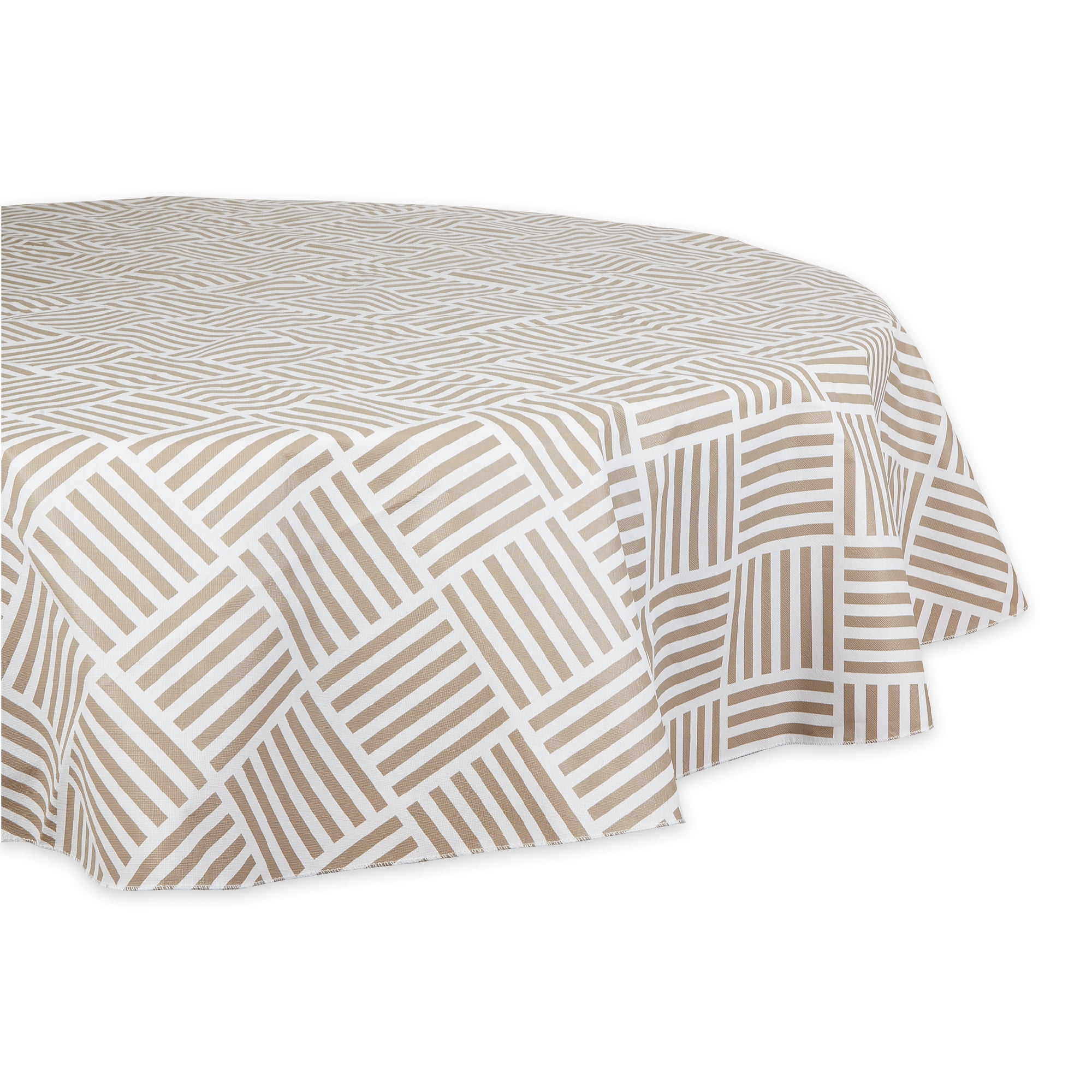 DII Stone Grid Vinyl Tablecloth 70 Round - Walmart.com