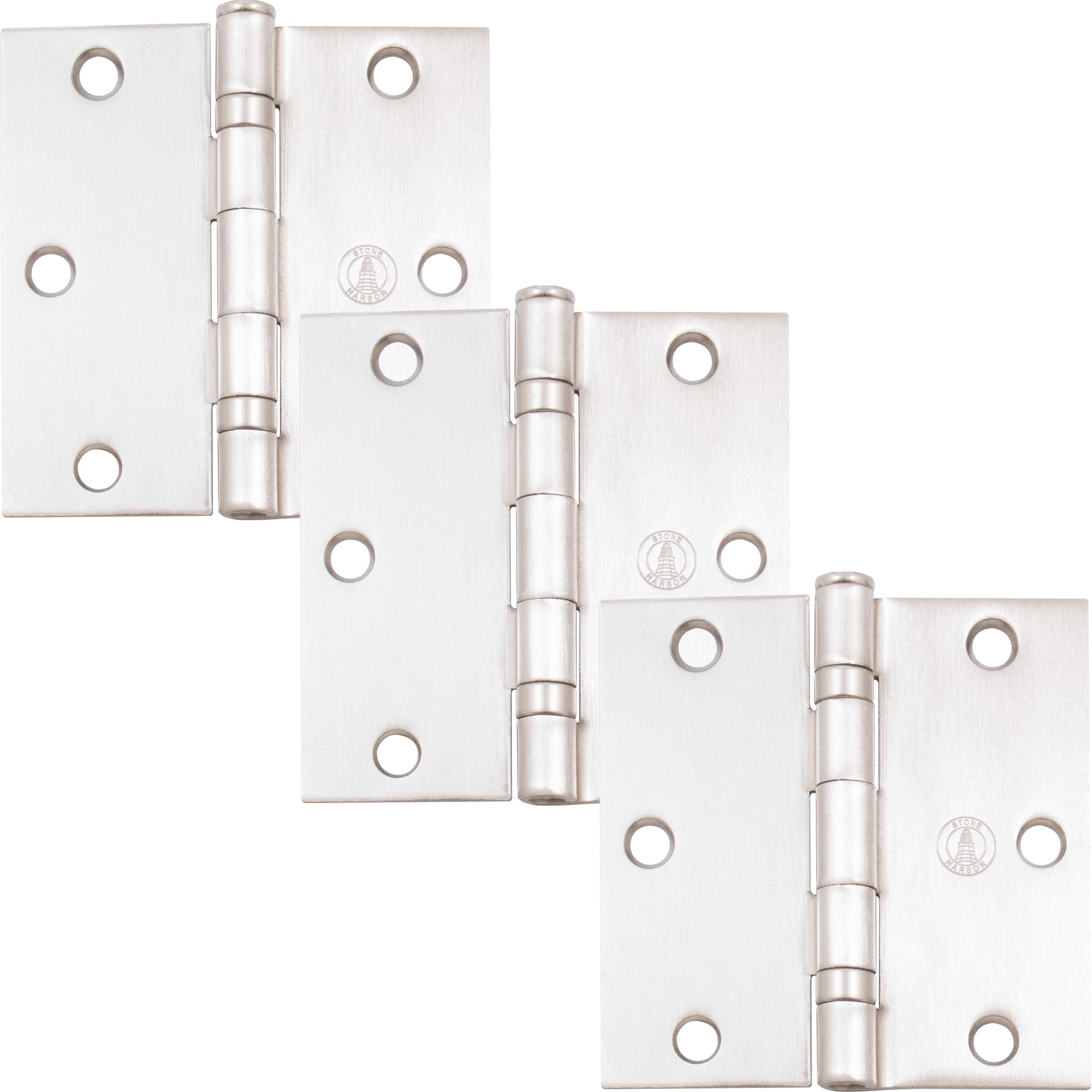 Stone Harbor Hardware 3-1/2" Ball-Bearing Door Hinges, Square Corner ...