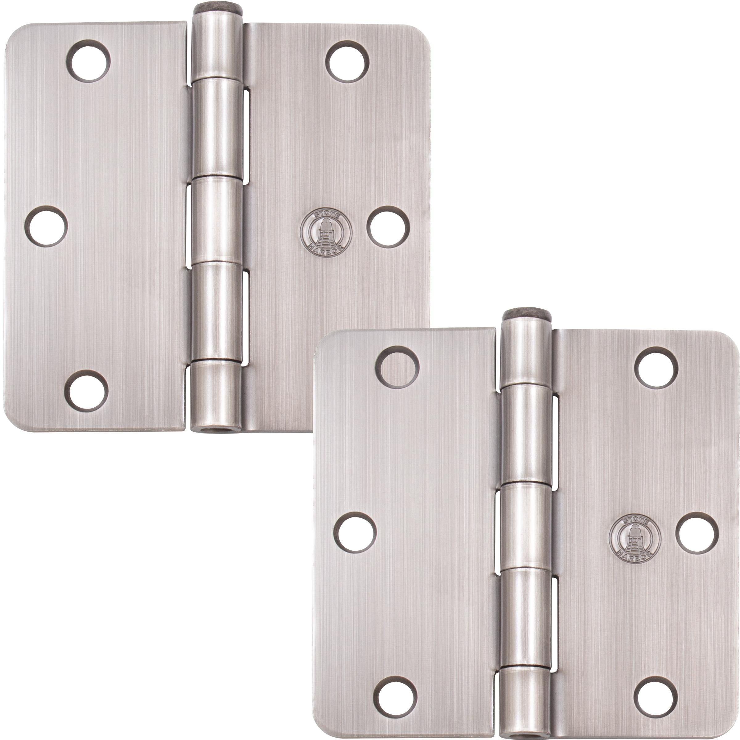 Stone Harbor Hardware 3-1/2" Door Hinges, 1/4" Radius Corner, Antique ...